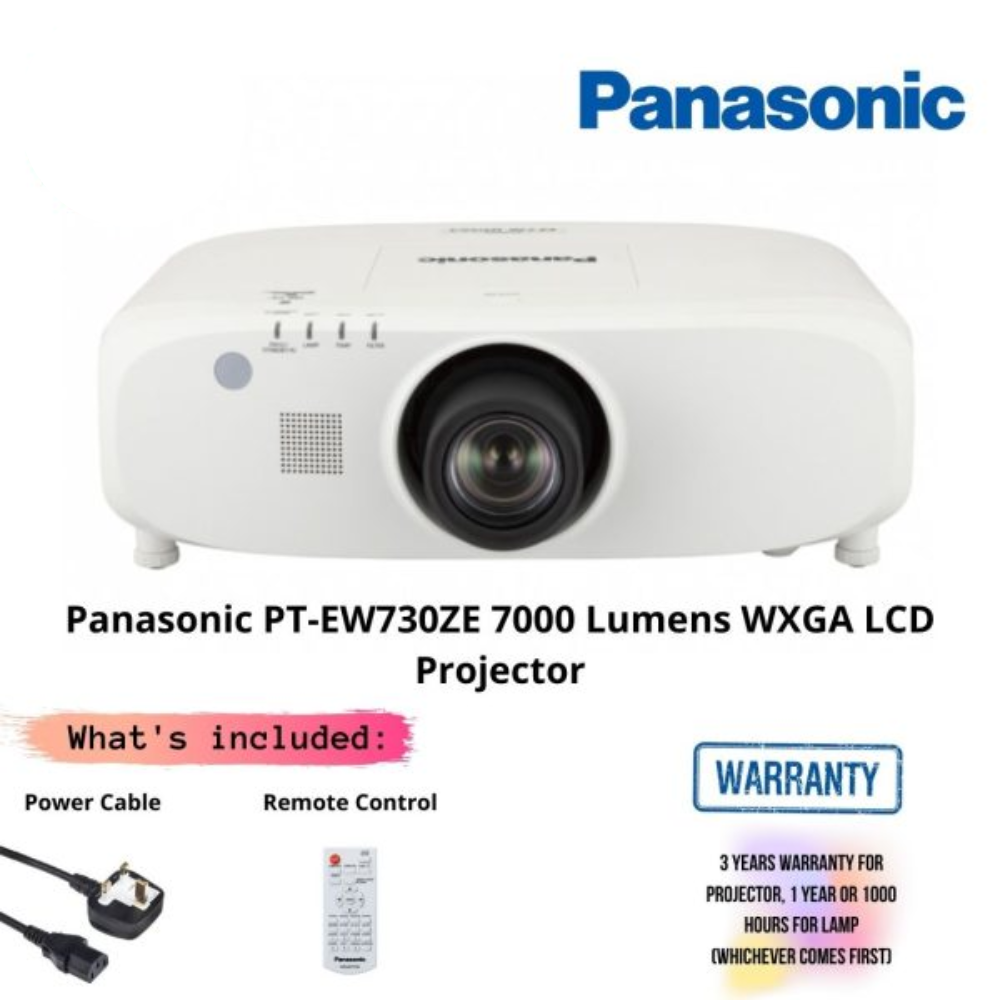Panasonic PT-EW730ZE 7000 Lumens WXGA LCD Projector – GS Premium Stores