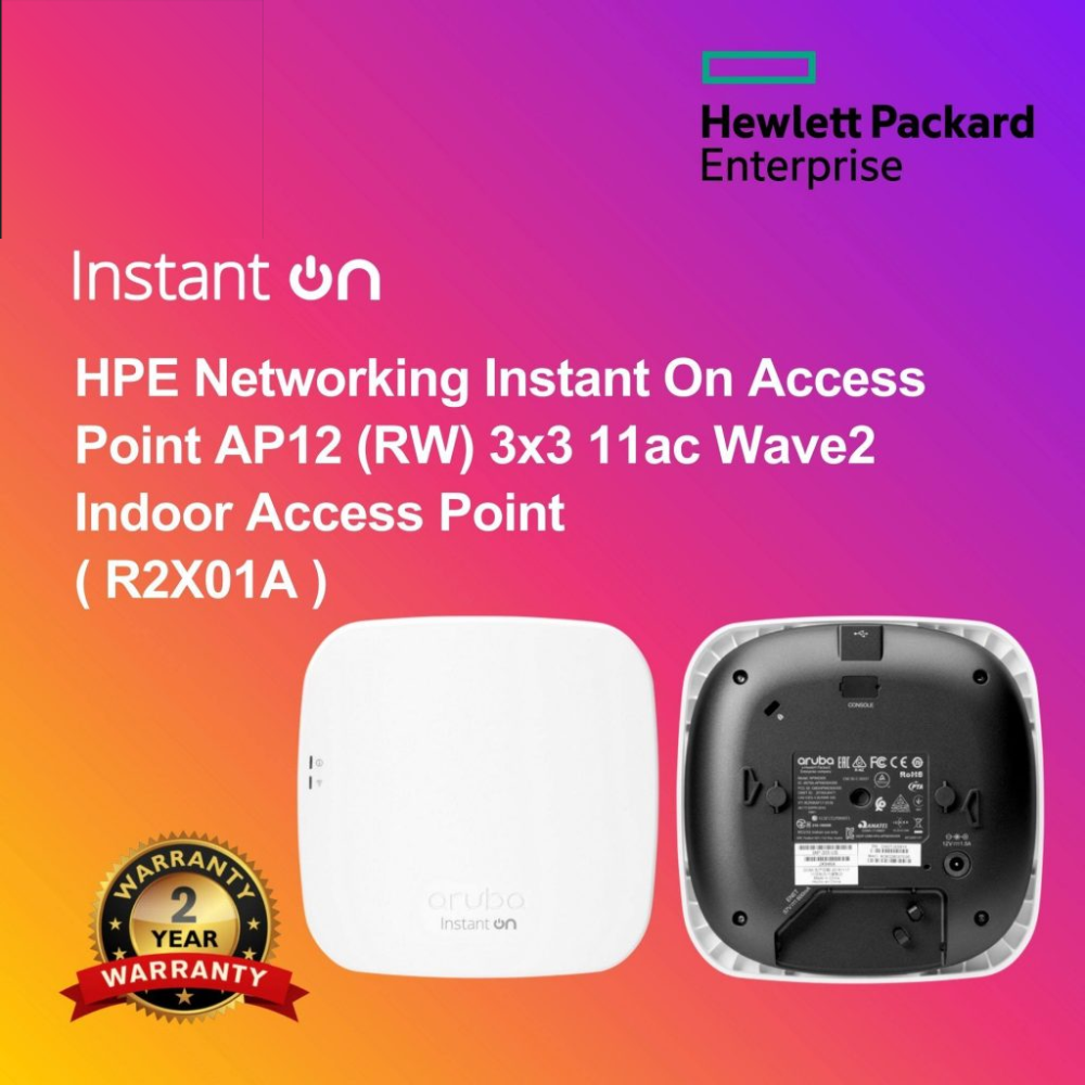 HPE Networking Instant On Access Point AP12 (RW) 3×3 11ac Wave2 Indoor ...