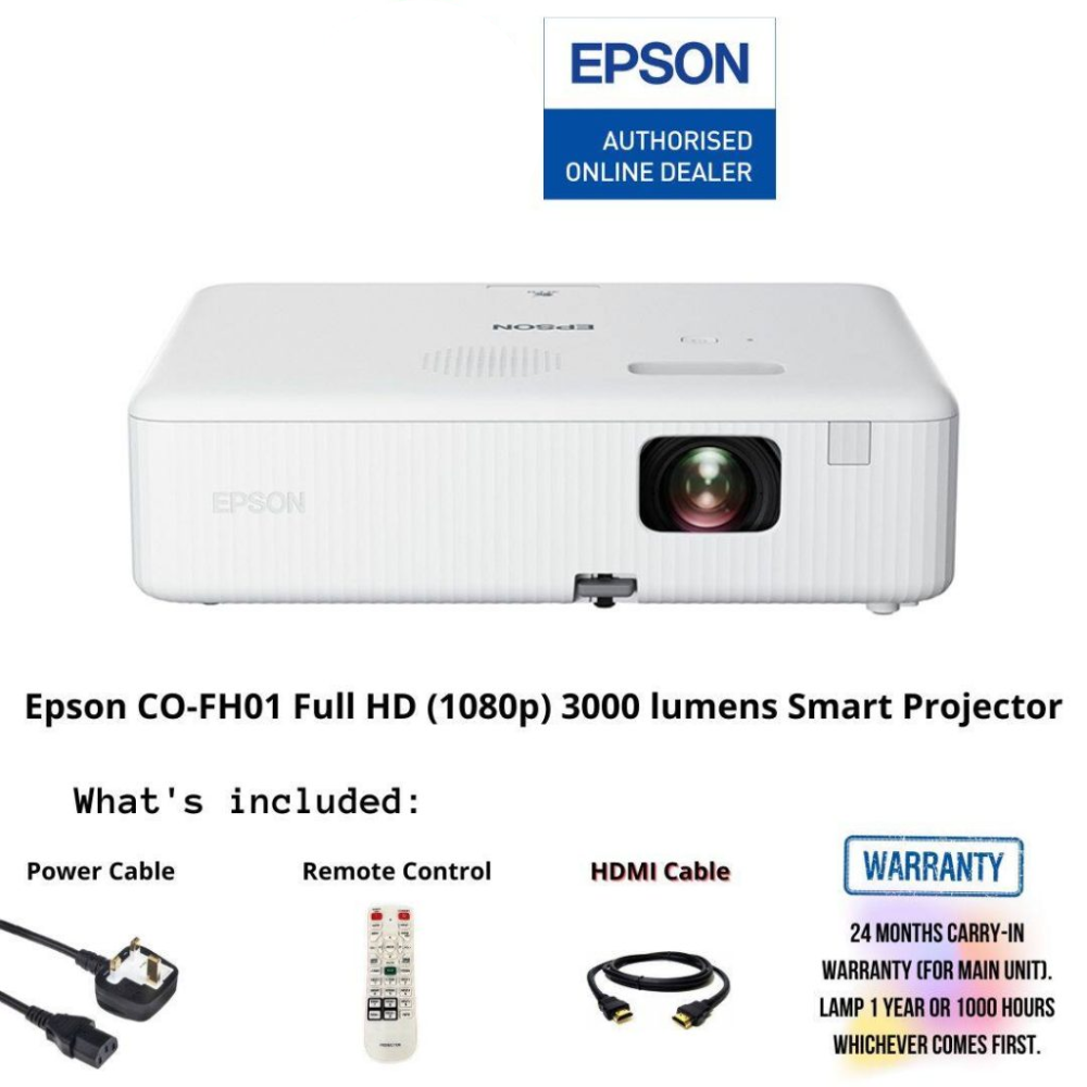 Epson CO-FH01 Full HD (1080p) 3000 lumens Smart Projector – GS Premium ...