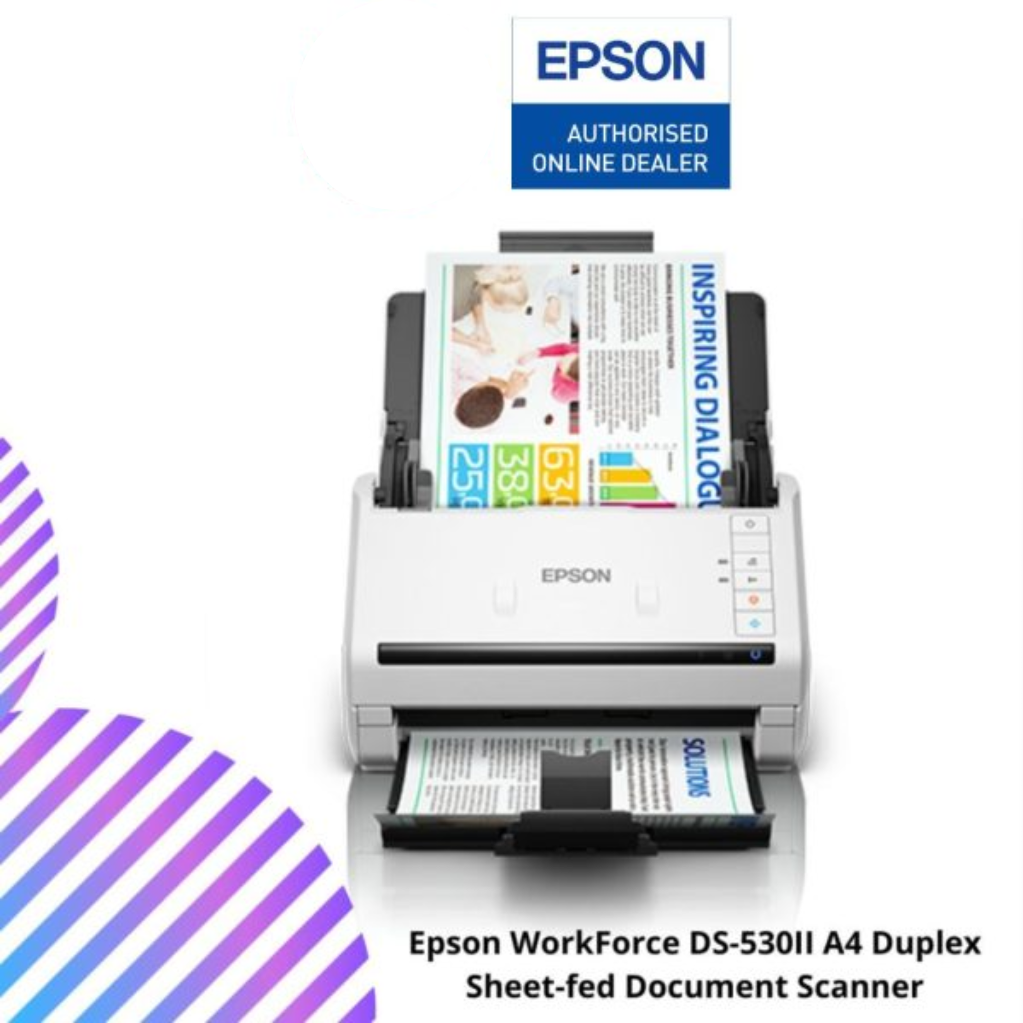 Epson WorkForce DS-530II A4 Duplex Sheet-fed Document Scanner – GS ...