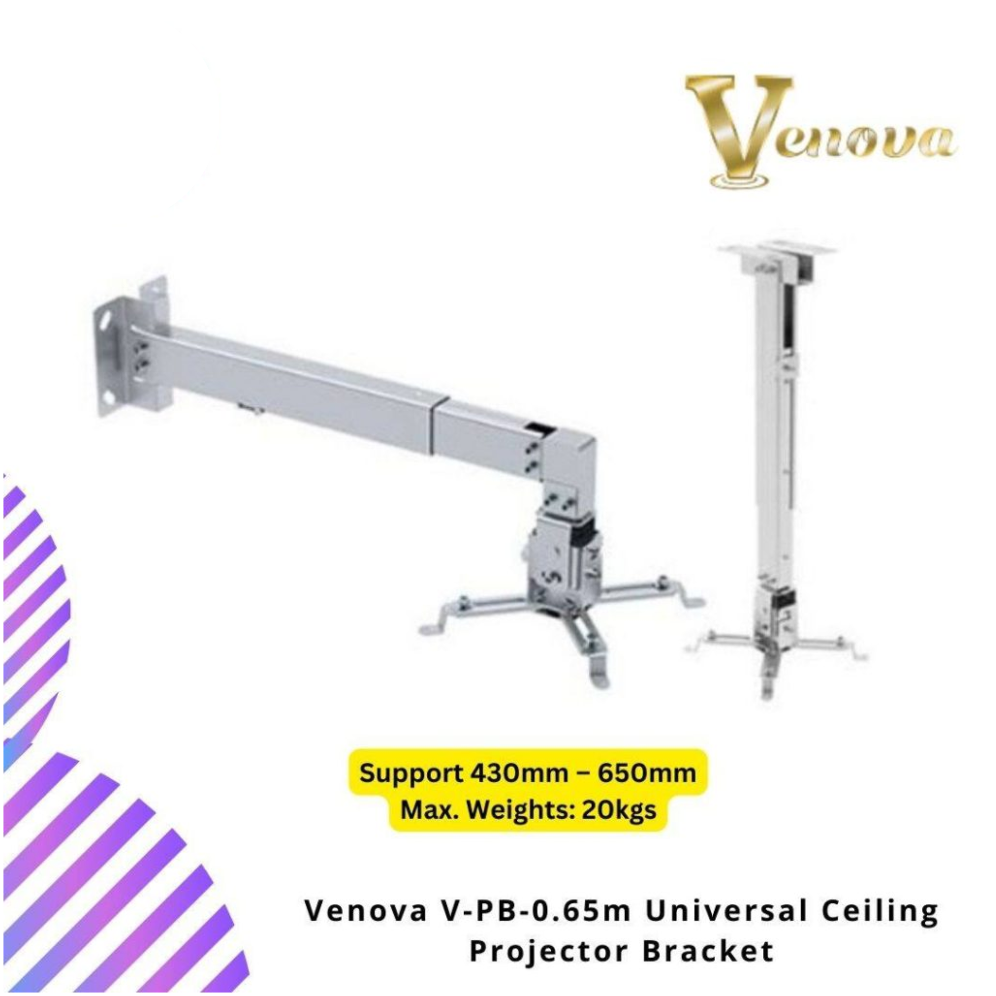 Venova V-PB-0.65m Universal Ceiling Projector Bracket – GS Premium Stores