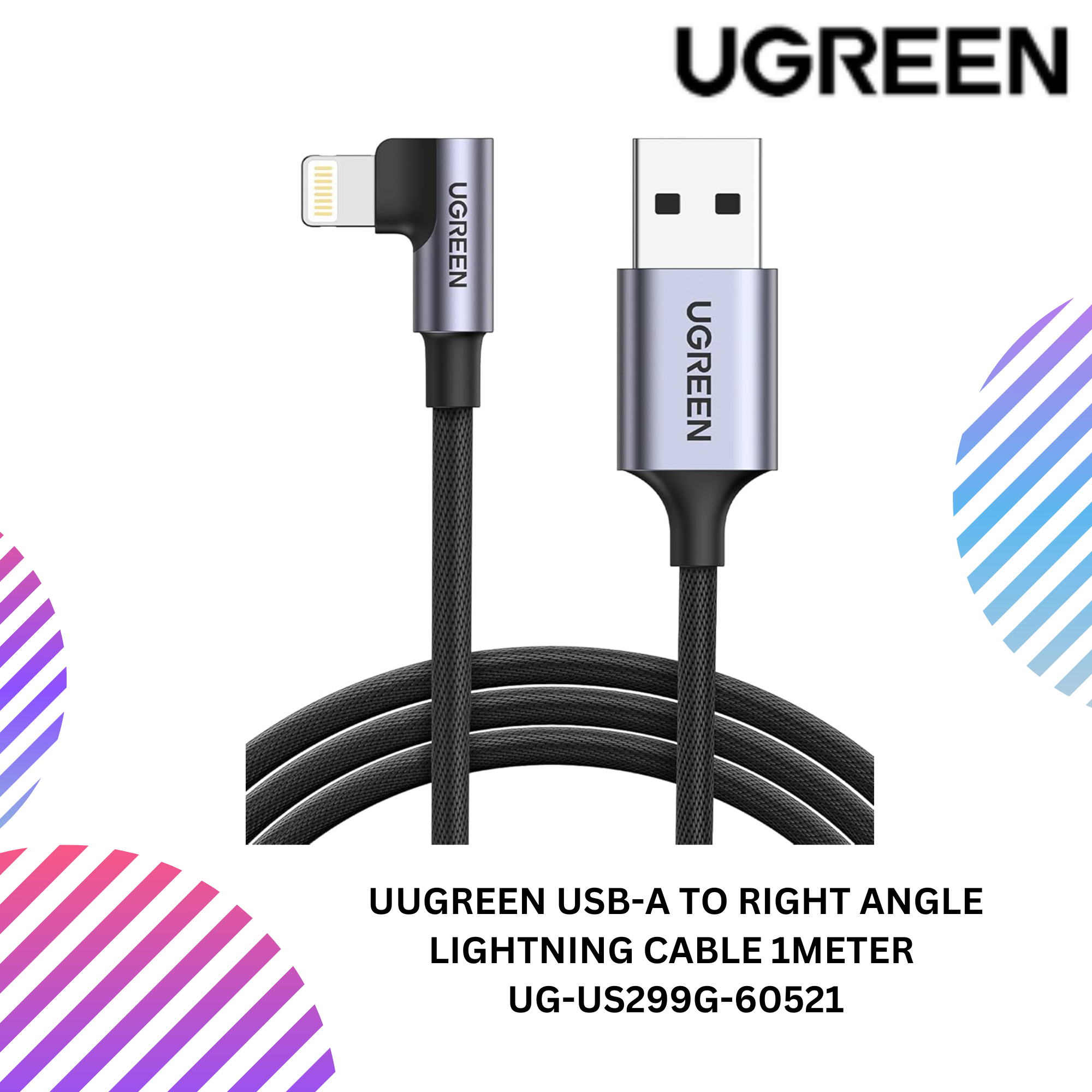 UGREEN USB-A TO RIGHT ANGLE LIGHTNING CABLE – GS Premium Stores