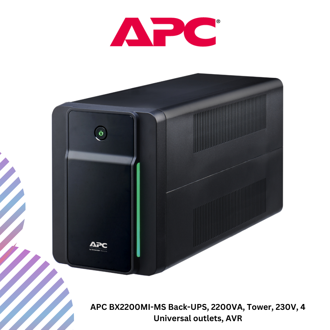 APC BX2200MI-MS Back-UPS, 2200VA, Tower, 230V, 4 Universal outlets, AVR ...