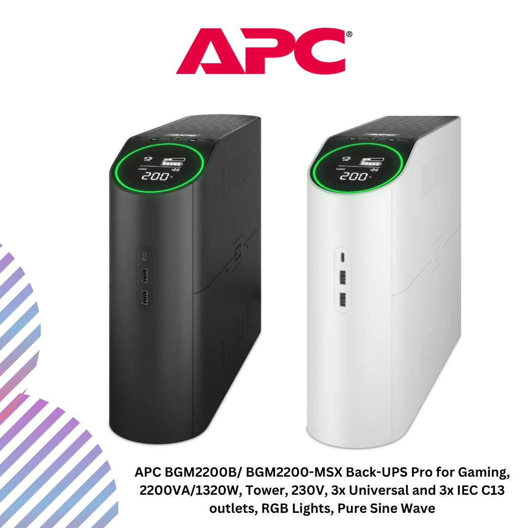 APC BGM2200B/ BGM2200-MSX Back-UPS Pro for Gaming, 2200VA/1320W, Tower ...