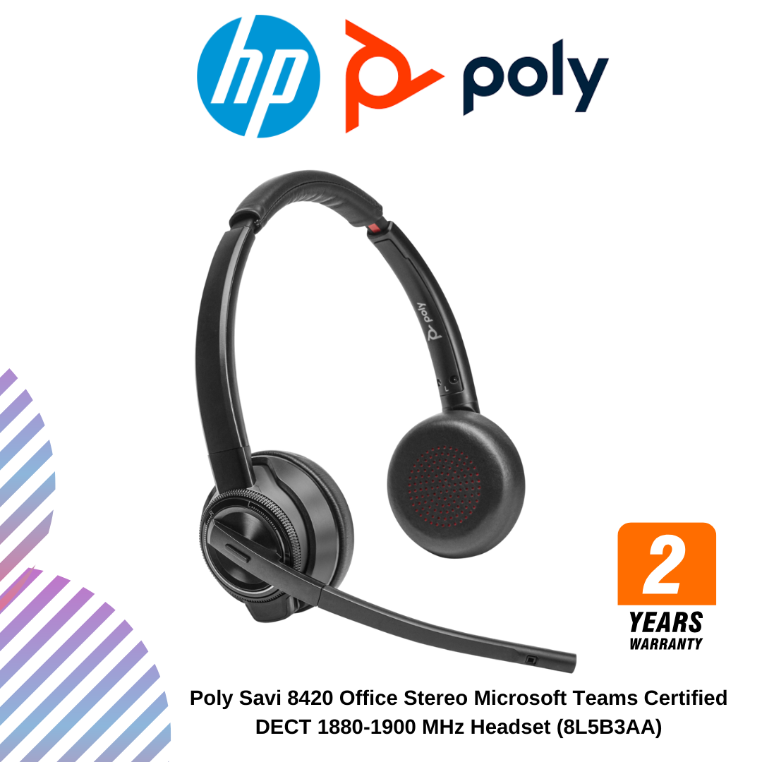 Poly Savi 8420 Office Stereo Microsoft Teams Certified DECT 1880-1900 ...